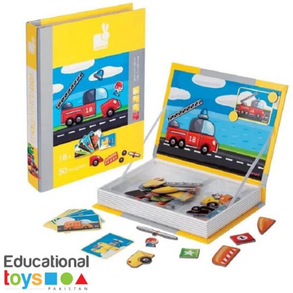 Buy Magnetic Puzzle Book - Vehicles Online - Educational Toys Pakistan