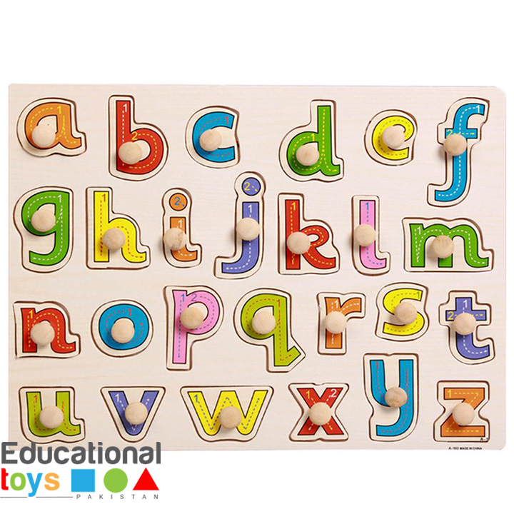 Buy Small Letters ABC Wooden Peg Puzzle - Printed Board Online ...