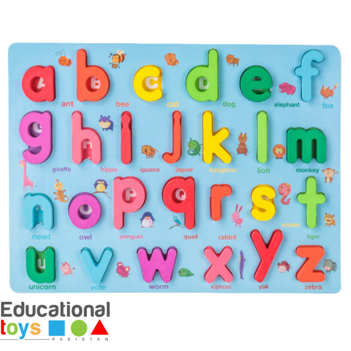 Buy Chunky Small ABC Wooden Puzzle - Blue Online - Educational Toys ...