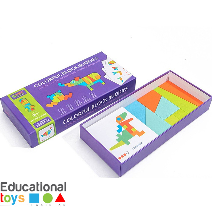 Buy Colorful Wooden Block Buddies Online - Educational Toys Pakistan