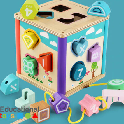 Buy Wooden Shape Sorter Puzzle Box Online - Educational Toys Pakistan
