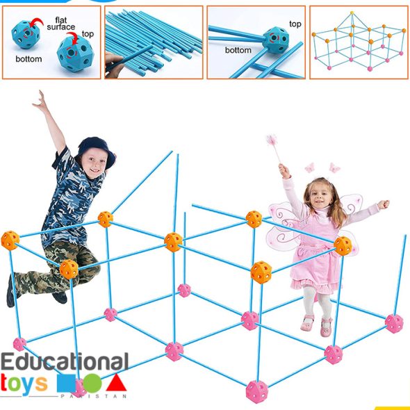 Buy DIY Creative Building Forts - 128 pieces Online - Educational Toys ...