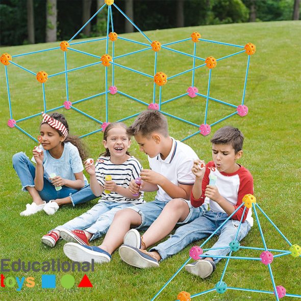 Buy DIY Creative Building Forts - 128 pieces Online - Educational Toys ...