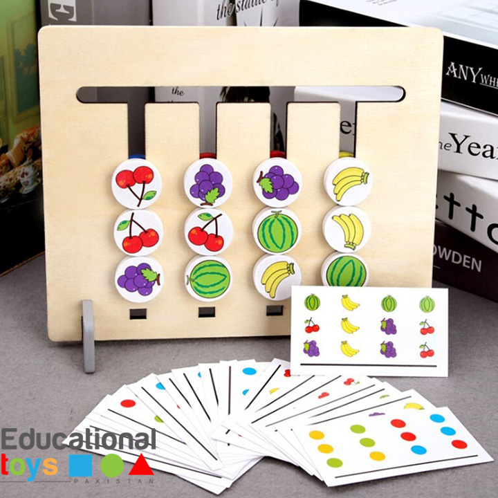 Buy Wooden Four Color Fruit Logic Game Online - Educational Toys Pakistan