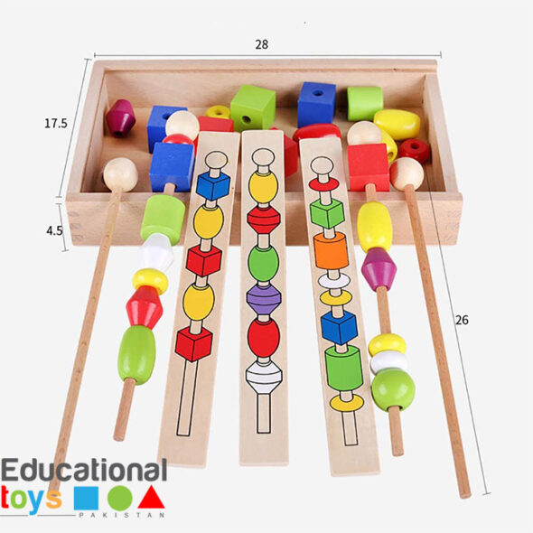 Buy Sequence Puzzle Beaded Box (Wooden) Online - Educational Toys Pakistan
