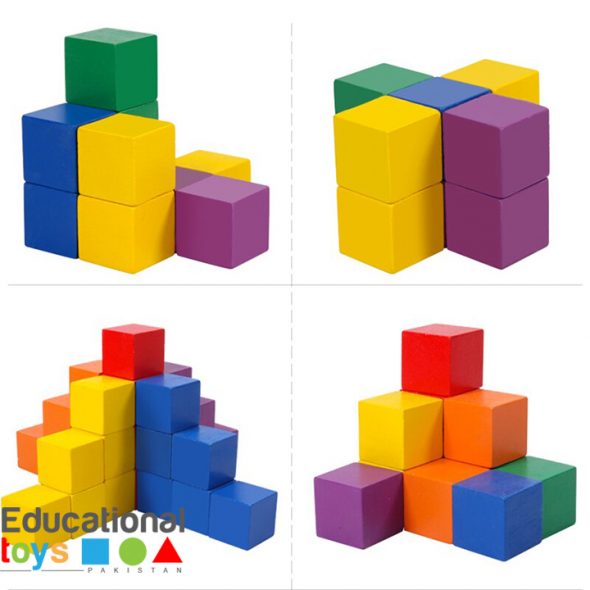 Buy Wooden Building Blocks - 100 pieces Online - Educational Toys Pakistan