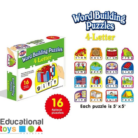 Buy Word Building Puzzle 4 letters Online - Educational Toys Pakistan