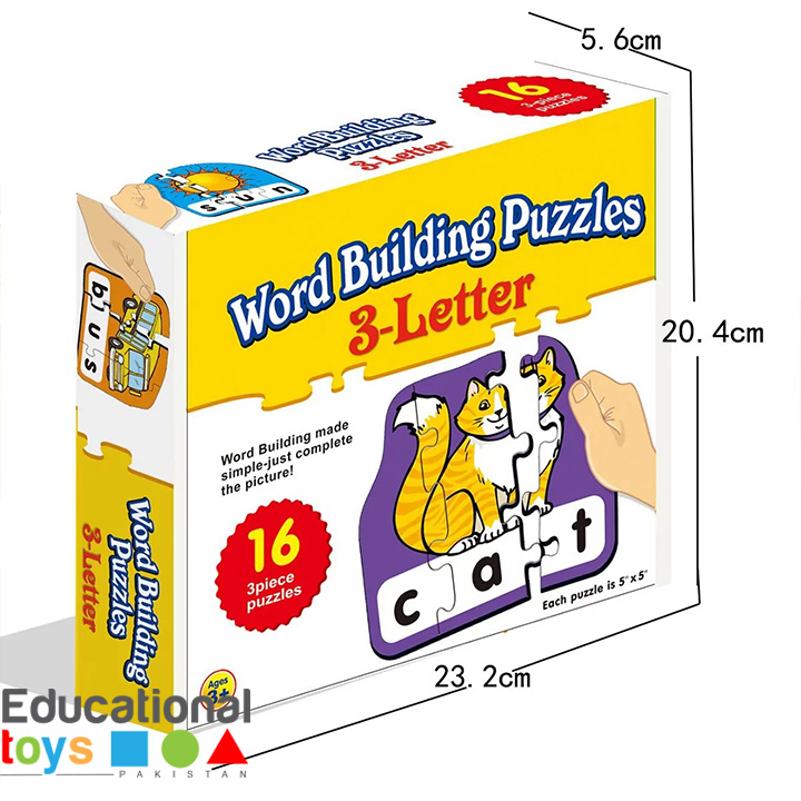 Buy Word Building Puzzles - 3 Letters Online - Educational Toys Pakistan
