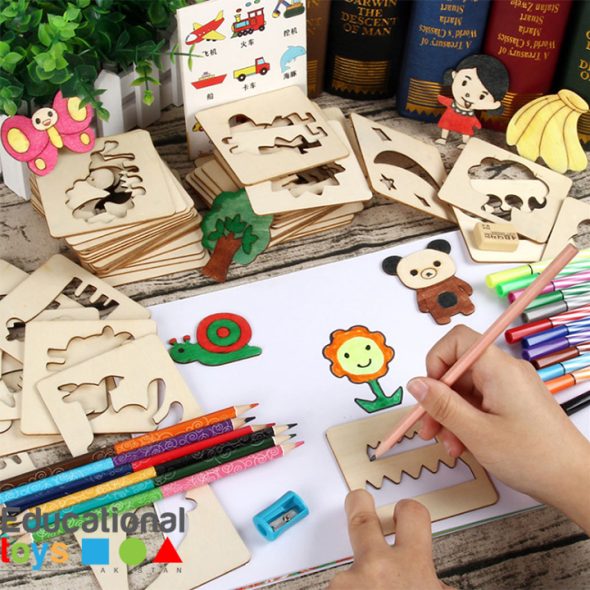 Buy Wooden Stencil Art Kit Online - Educational Toys Pakistan
