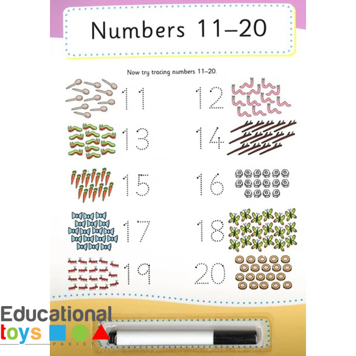 Buy 123: Wipe-Clean Workbook Online - Educational Toys Pakistan