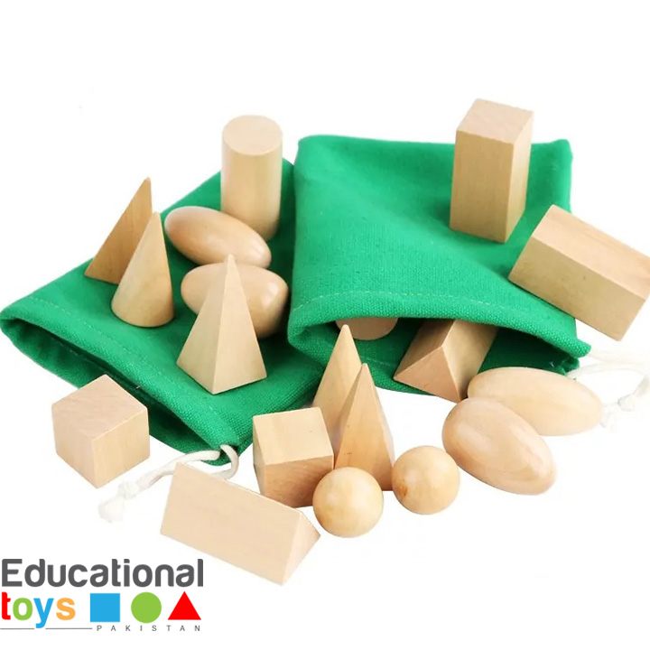 Buy 20 Solid Geometrical Shapes with 10 Cards Online - Educational Toys ...