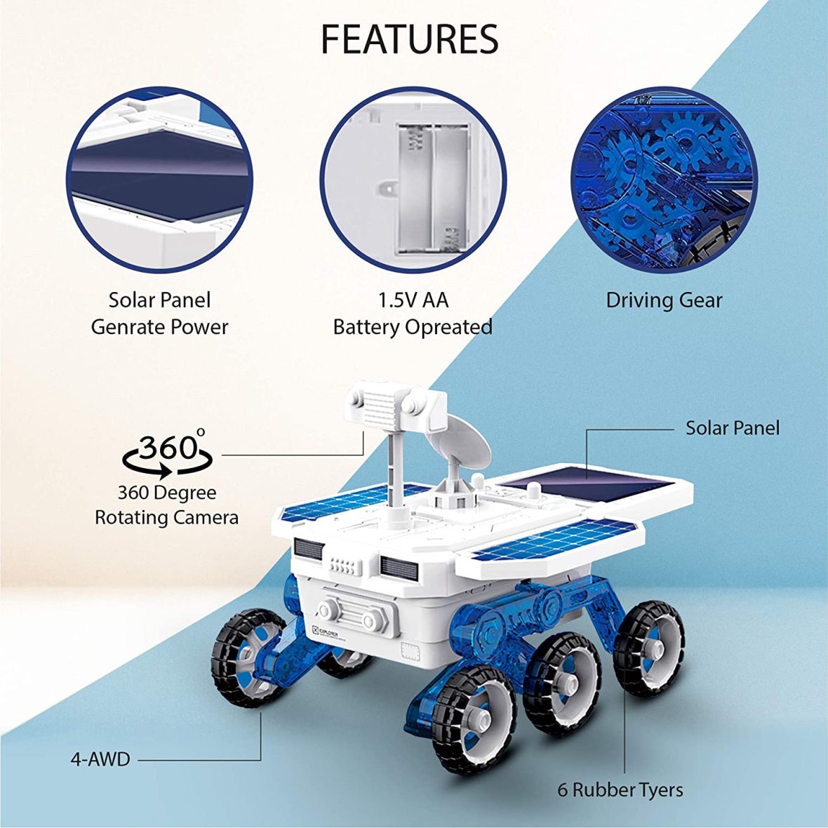 Buy DIY Solar Mars Exploration Car Online - Educational Toys Pakistan