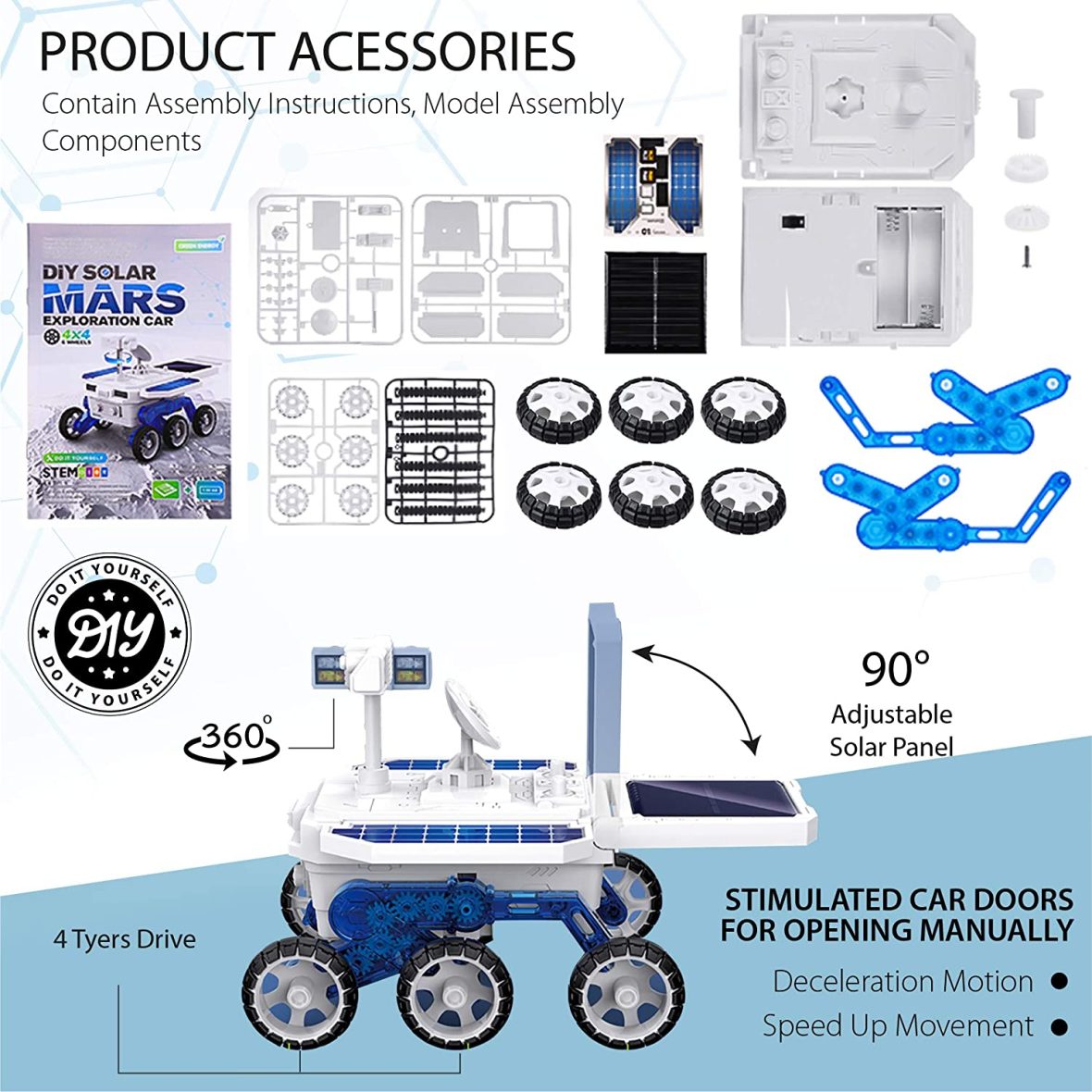 Buy DIY Solar Mars Exploration Car Online - Educational Toys Pakistan