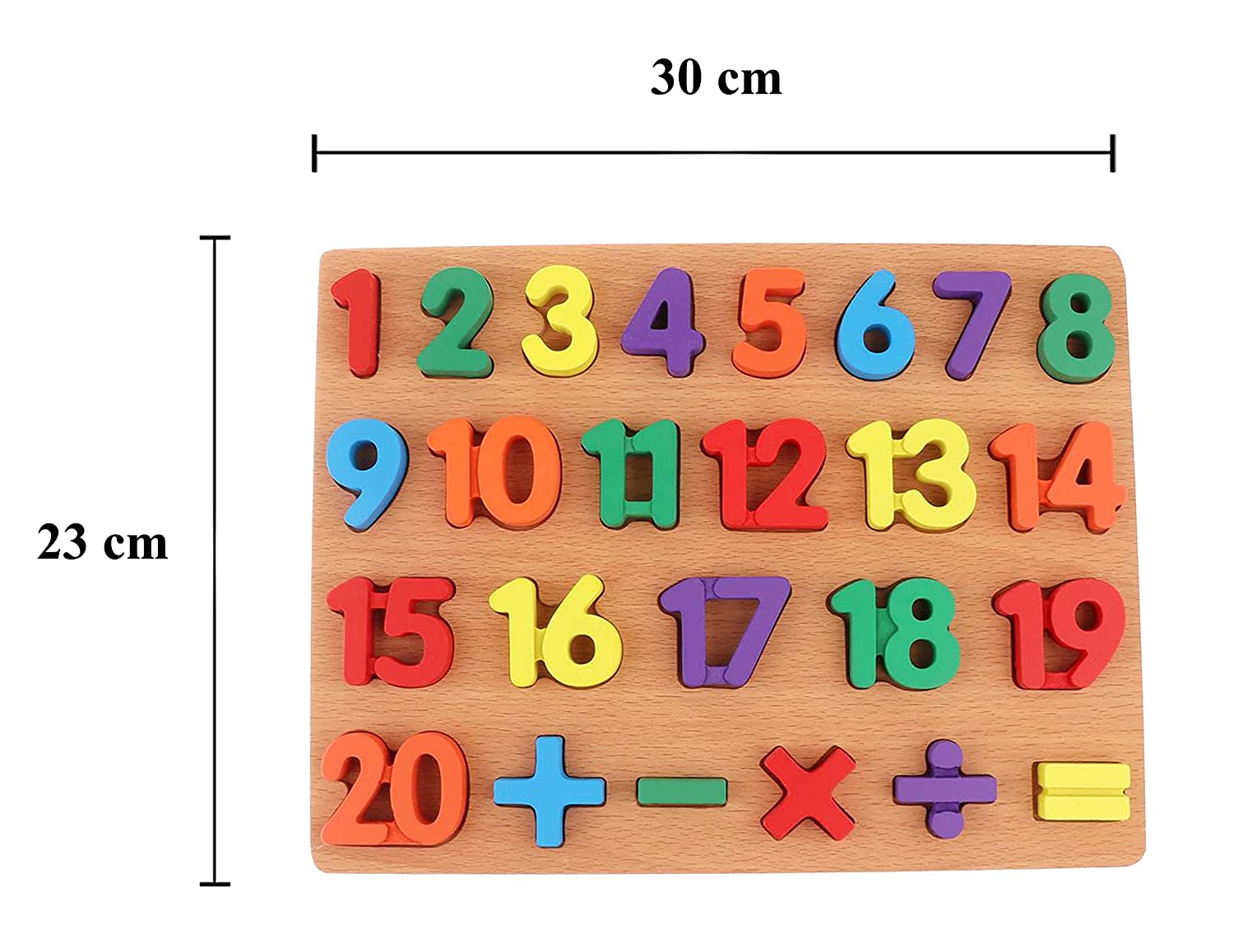 Buy Chunky Wooden Number Puzzle Board Online - Educational Toys Pakistan