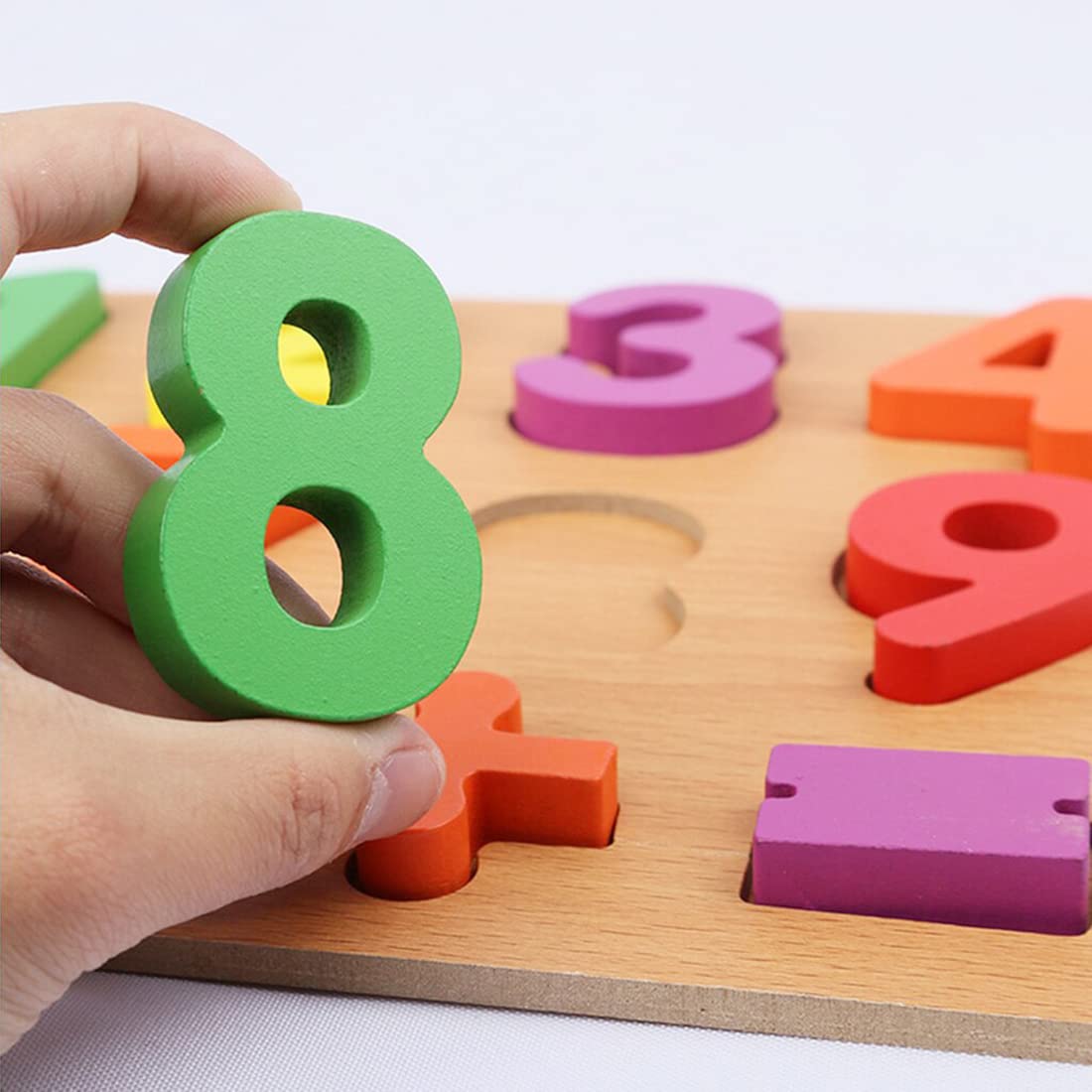 Buy Chunky Wooden Number Puzzle Board Online - Educational Toys Pakistan
