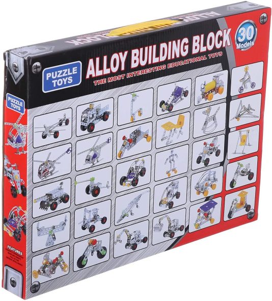 Buy Metal Construction Kit (242 Pieces - Makes 30 Models) Online ...