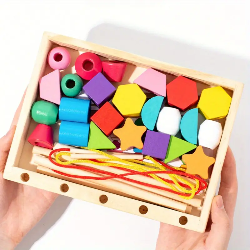Buy 5 Column Sequencing Puzzle with Lacing (Wooden) Online ...