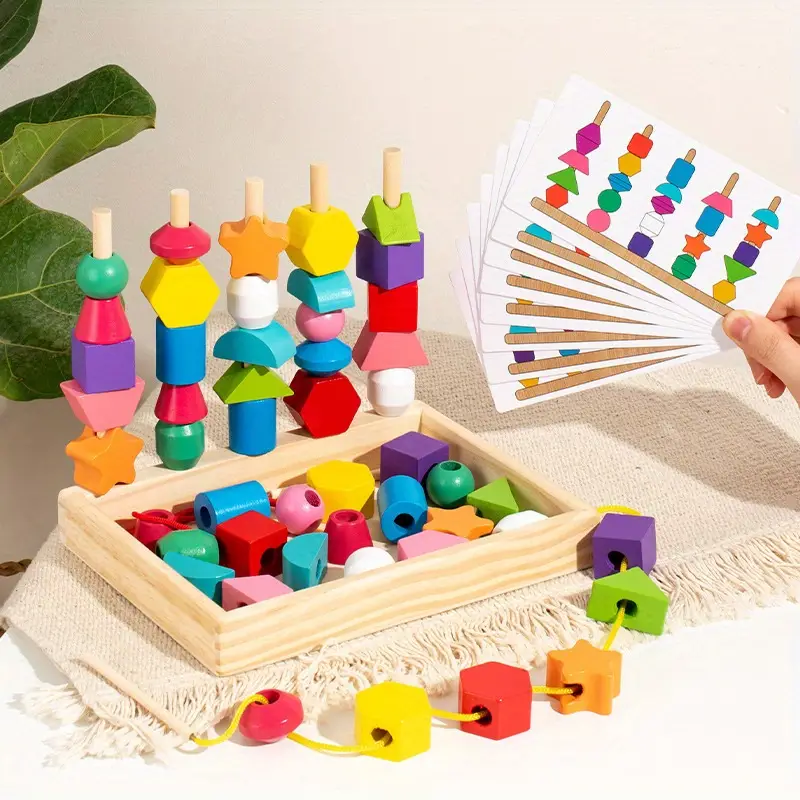 Buy 5 Column Sequencing Puzzle with Lacing (Wooden) Online ...