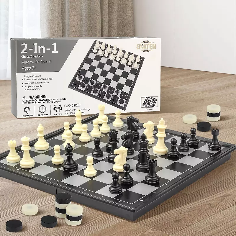 Buy 2-in-1 Magnetic Chess and Checkers (Foldable) Online - Educational ...