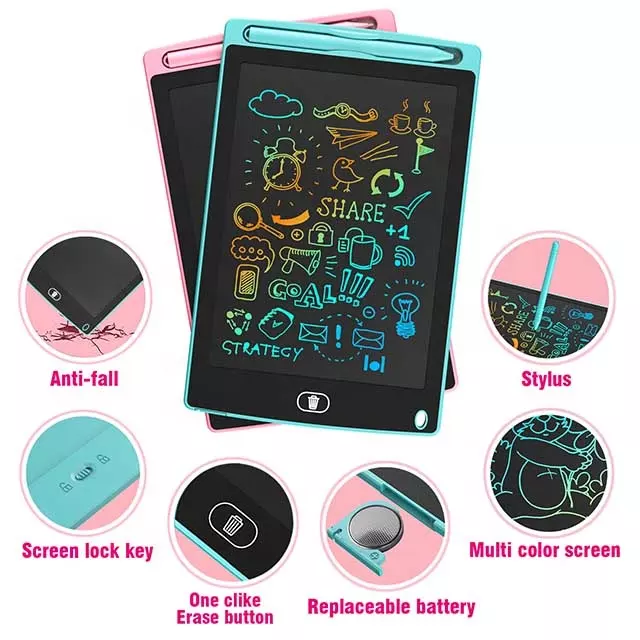 Buy LCD Writing Tablet (Multicolor) Online - Educational Toys Pakistan