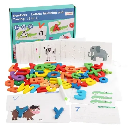 Buy 3 in 1 Wooden Number, Letter Matching and Tracing Online ...