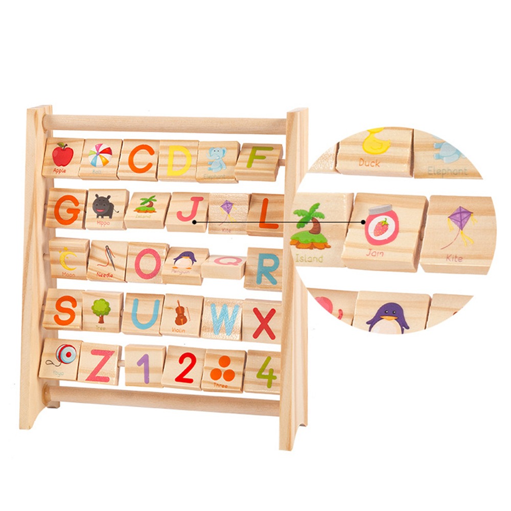 Buy Wooden Alphabet Flip Frame Online - Educational Toys Pakistan