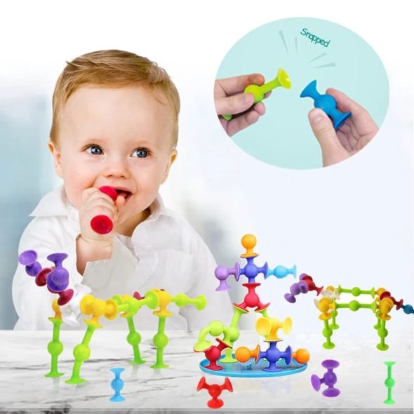 Buy Suction Building Blocks - Construction Toy - 90 Pieces Online ...