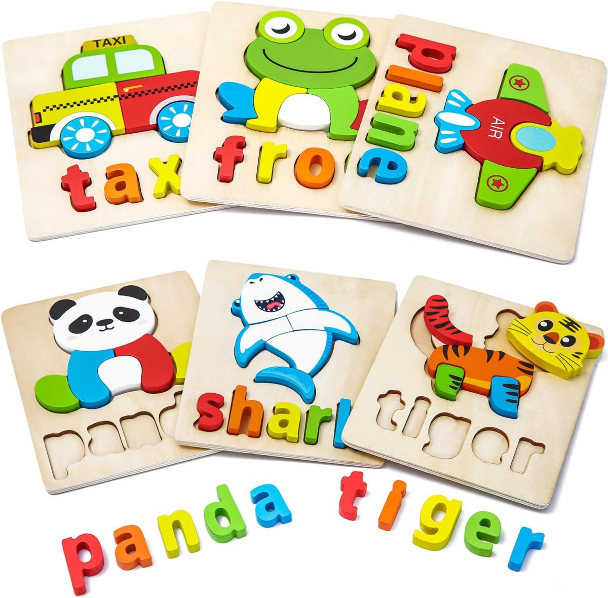 Buy Wooden Toddler Puzzles (4-6 pieces with names) Online - Educational ...