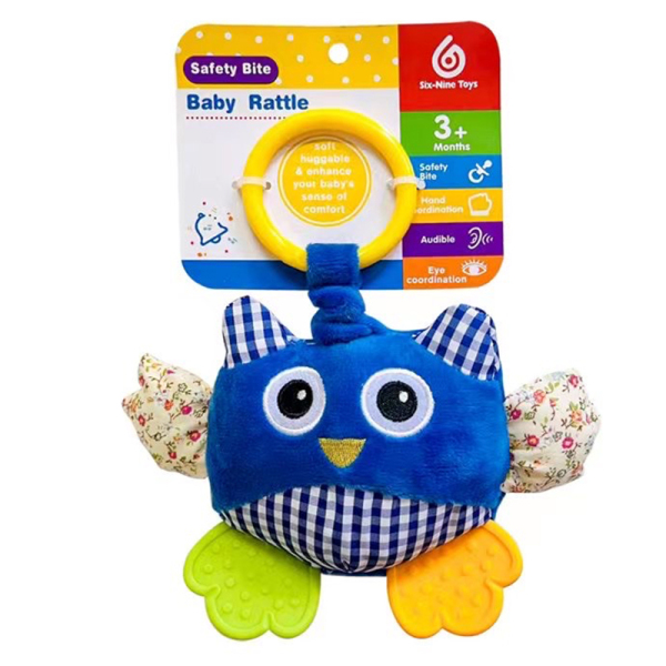 Buy Baby Rattle and Teether - Owl (with Vibrating String) Online ...