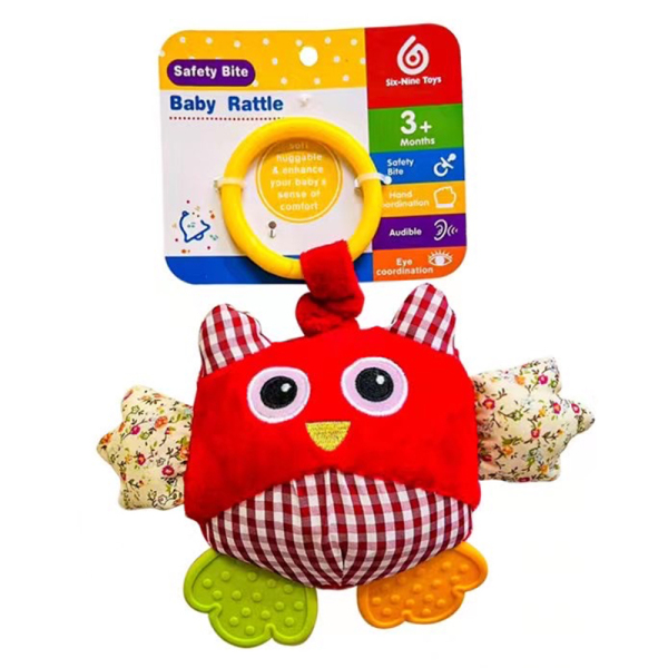 Buy Baby Rattle and Teether - Owl (with Vibrating String) Online ...