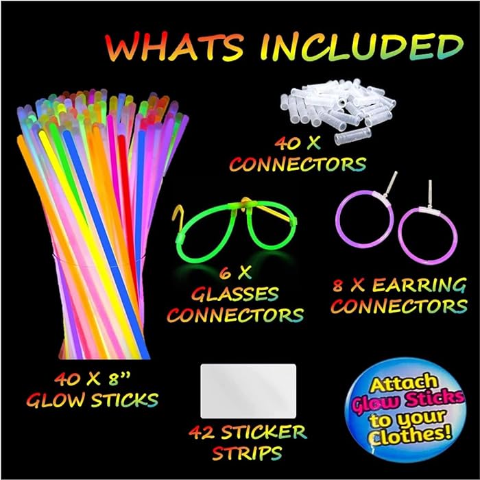 Buy Glow Sticks - Glow in the Dark Costume Online - Educational Toys ...