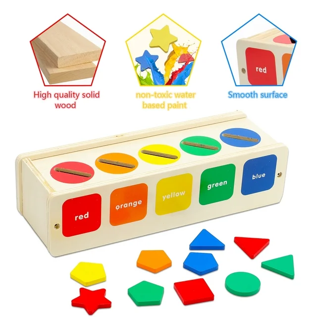 Buy Wooden Montessori Colour and Shape Sorting Toy Online - Educational ...