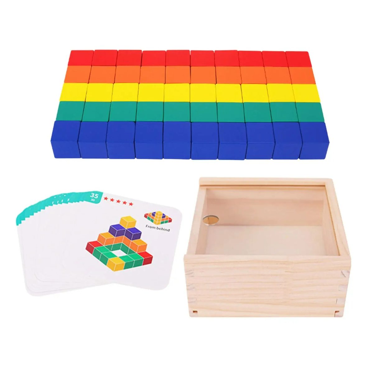 Buy Wooden Logic Thinking Pattern Matching Blocks (50 Pieces) Online ...