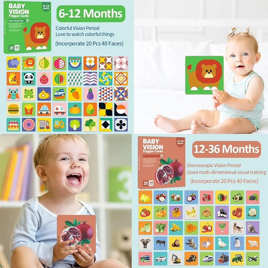 Buy Baby Visual Stimulus Cards - High Contrast Flash Cards Online ...